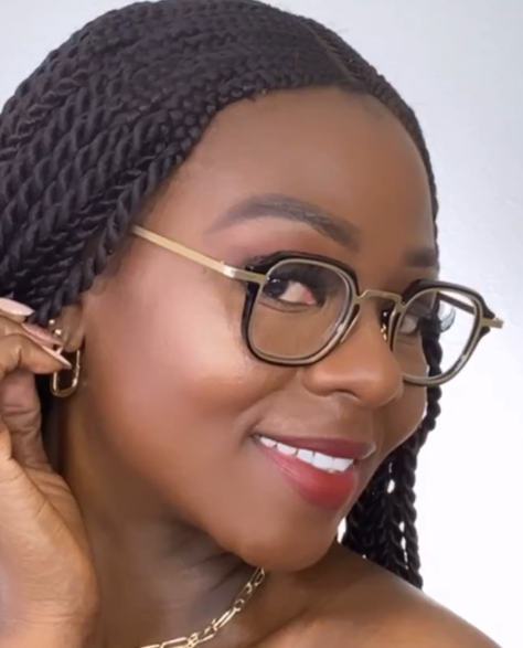 Kipling Square Black Golden Eyeglasses | Fytoo Optical