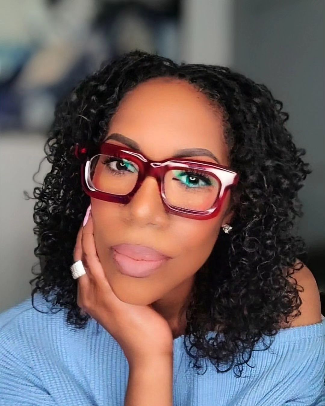 Patsy Square Blue Eyeglasses | Fytoo Optical