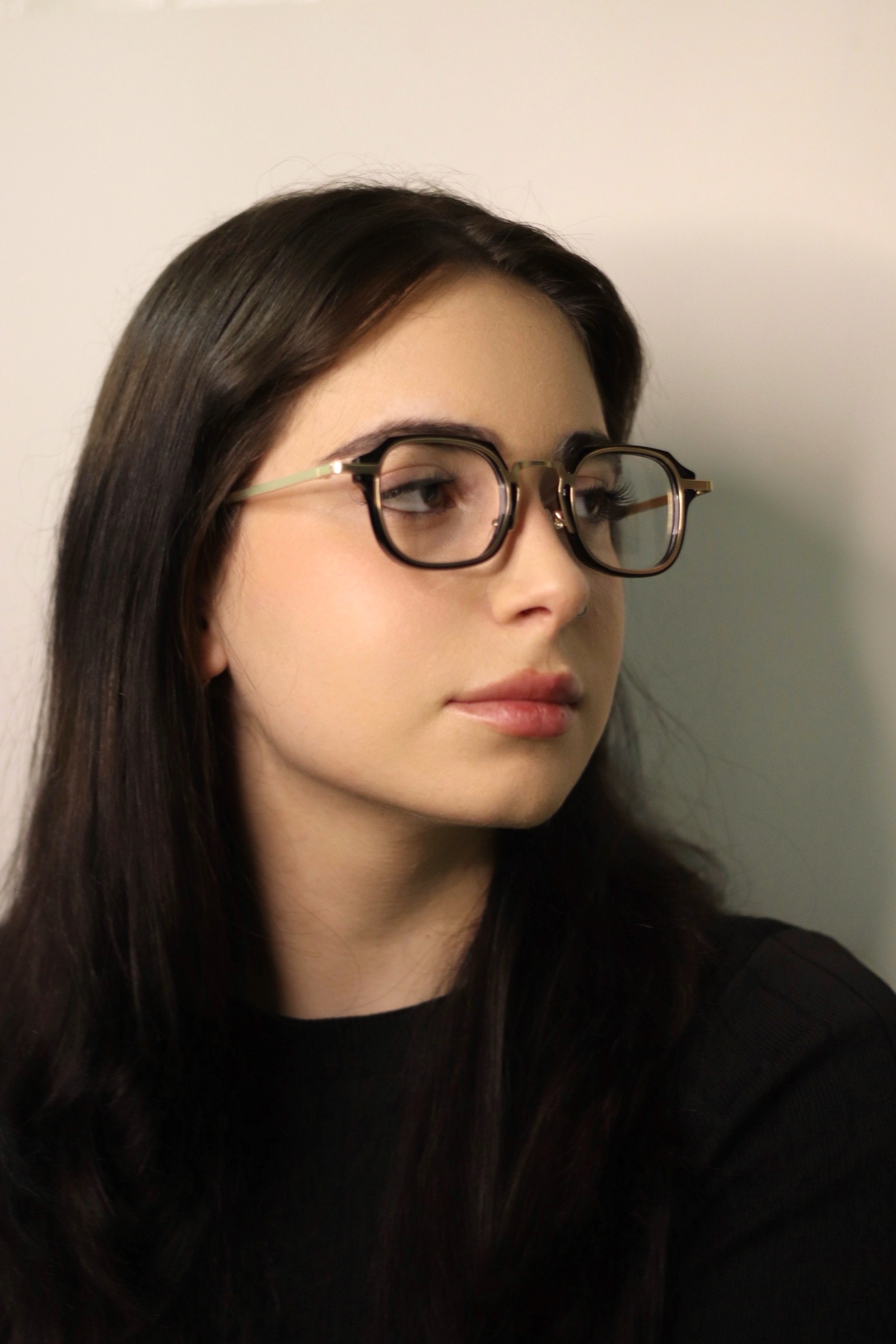 Kipling Square Black Golden Eyeglasses | Fytoo Optical