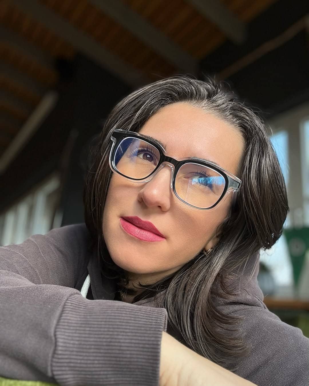 Simone Square Red Eyeglasses | Fytoo Optical