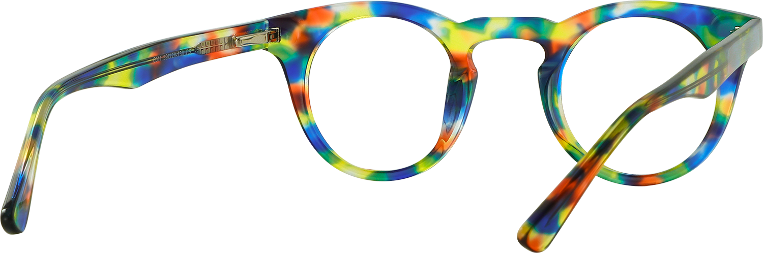 Conrad Round Multicolour Eyeglasses | Fytoo Optical