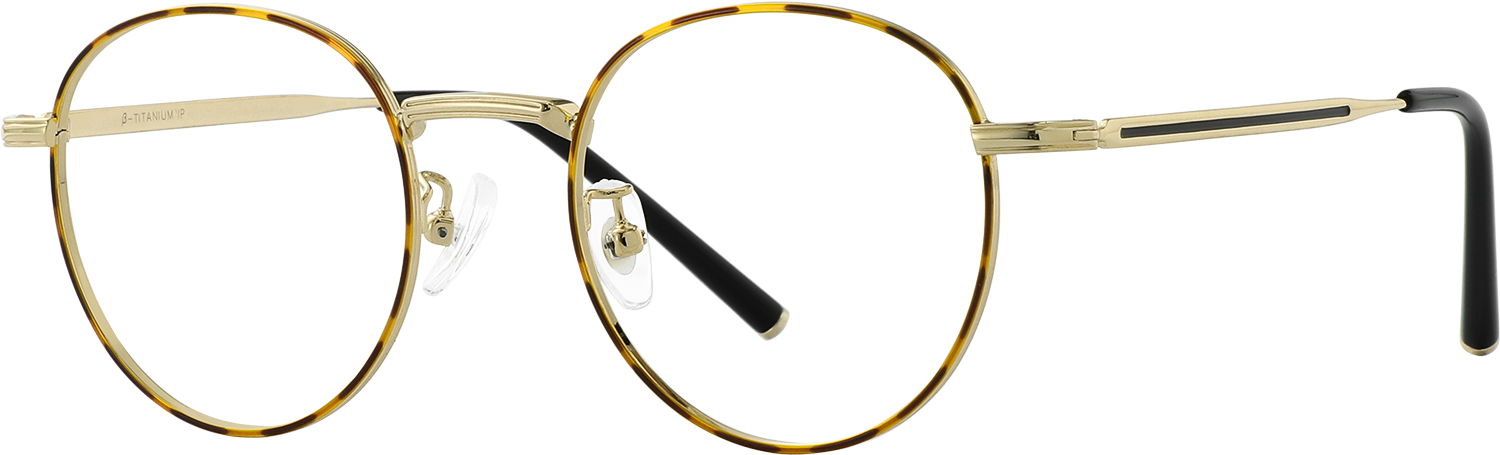 Titanium Full Rim Glasses, Round Shape Glass Frames | Fytoo Optical