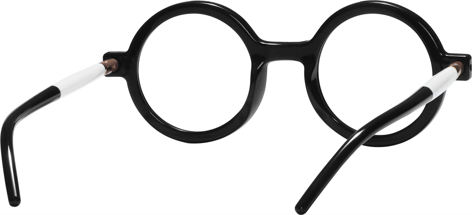 Marcus Round Black Eyeglasses | Fytoo Optical