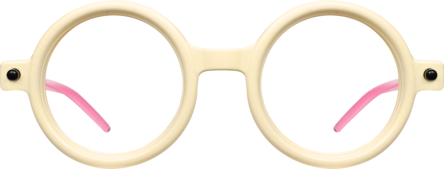 Marcus Round White Eyeglasses | Fytoo Optical