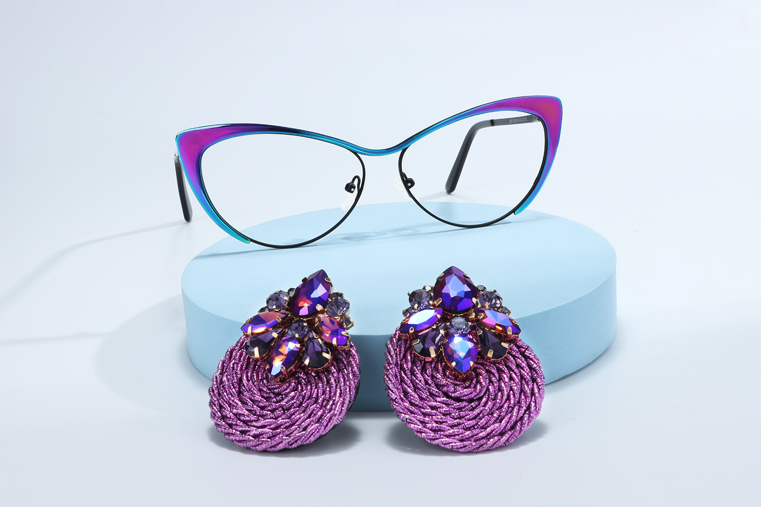 Cateye Frame Eyeglasses | Glasses Earrings Pack | Fytoo Optical