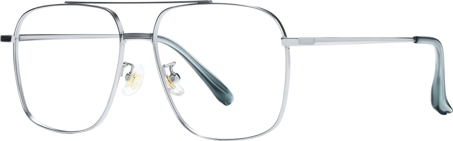 Hilary Silver Aviator Eyeglasses | Fytoo Optical