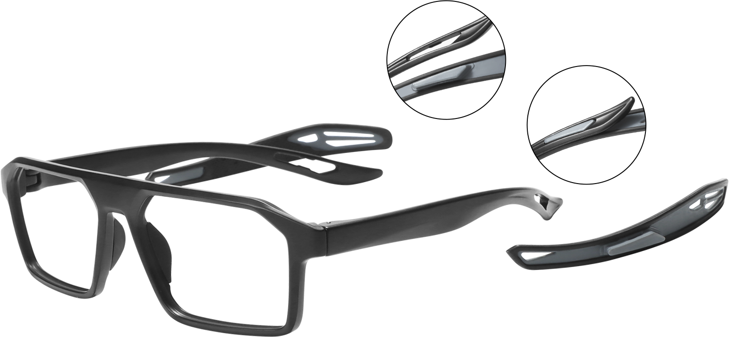 cherwin Geometric Grey Sports Glasses | Fytoo Optical