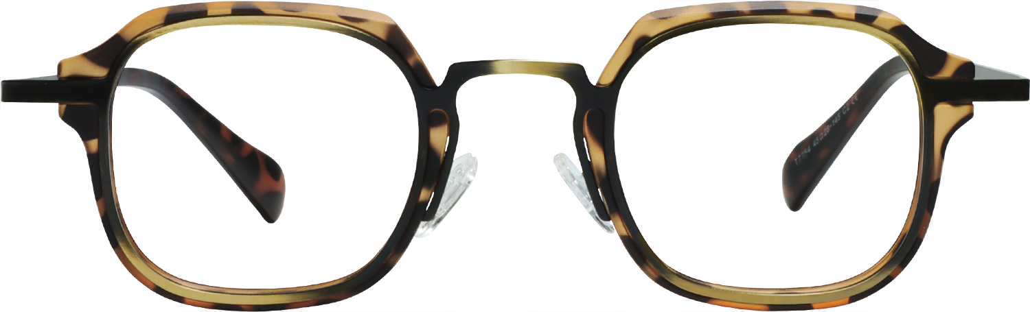 Kipling Square Black Golden Eyeglasses | Fytoo Optical