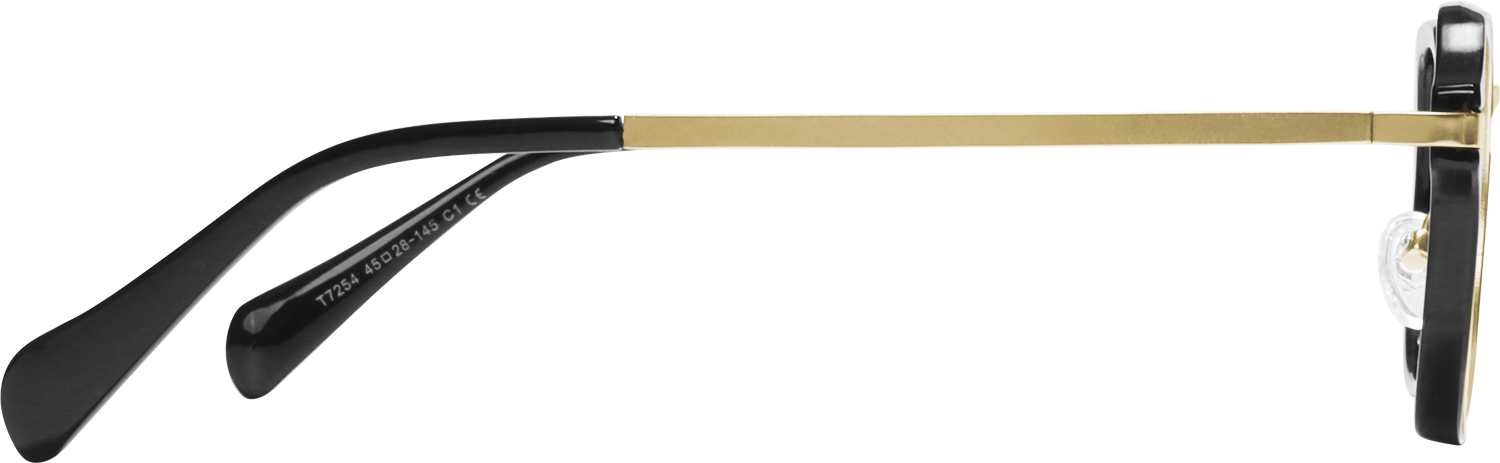 Kipling Square Black Golden Eyeglasses | Fytoo Optical