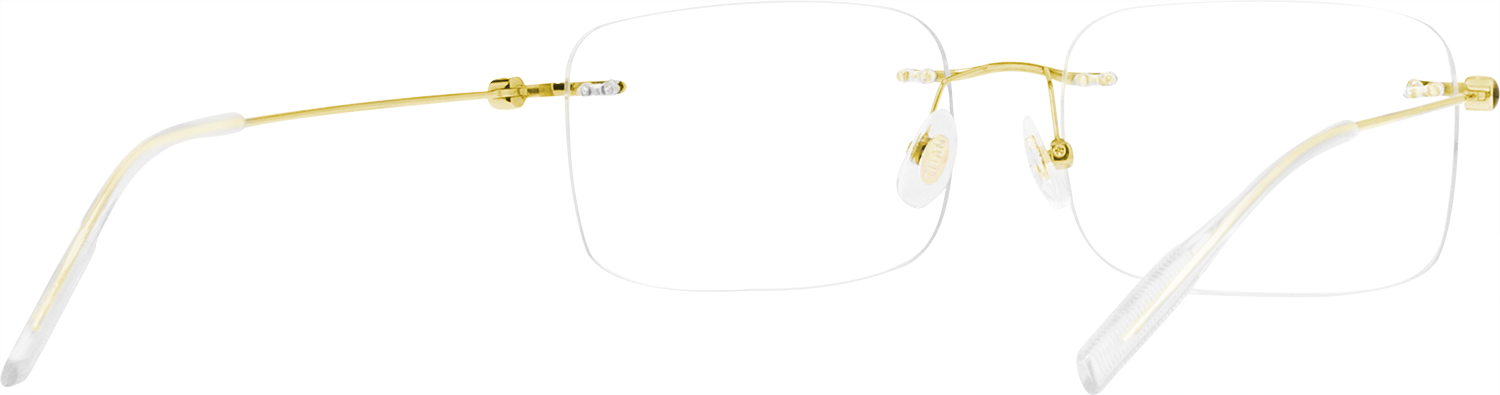 Adonis Rectangle Golden Eyeglasses | Fytoo Optical
