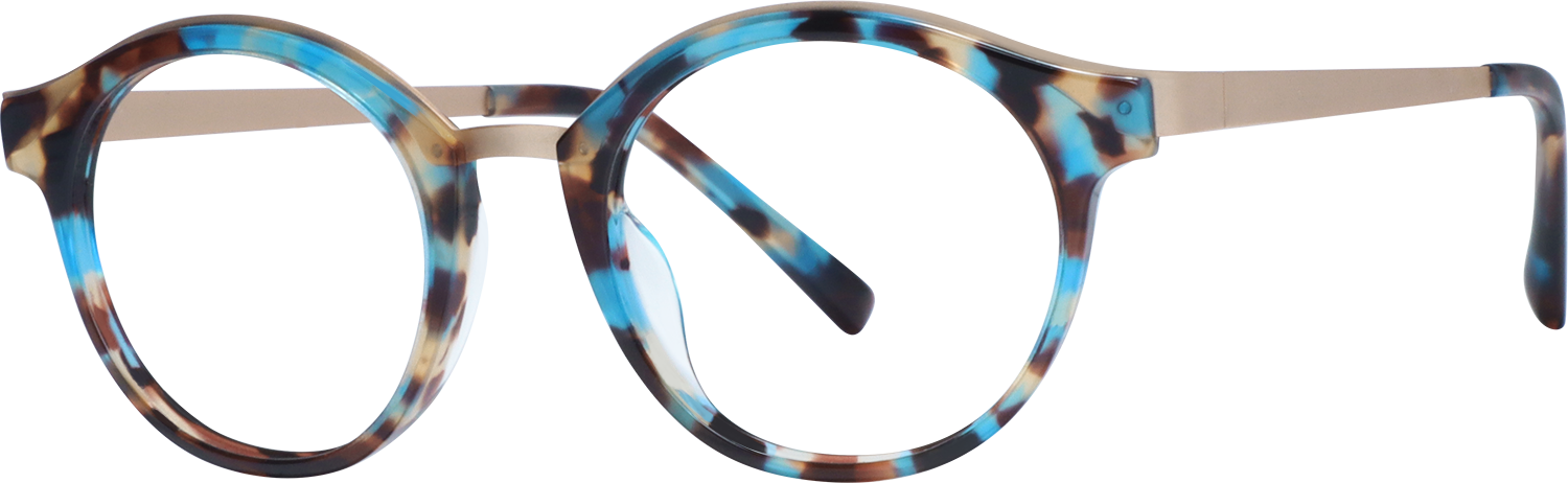 Larkin Round Blue Leopard Print Eyeglasses | Fytoo Optical
