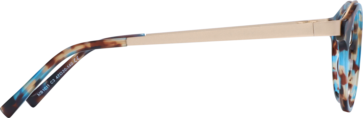 Larkin Round Blue Leopard Print Eyeglasses | Fytoo Optical