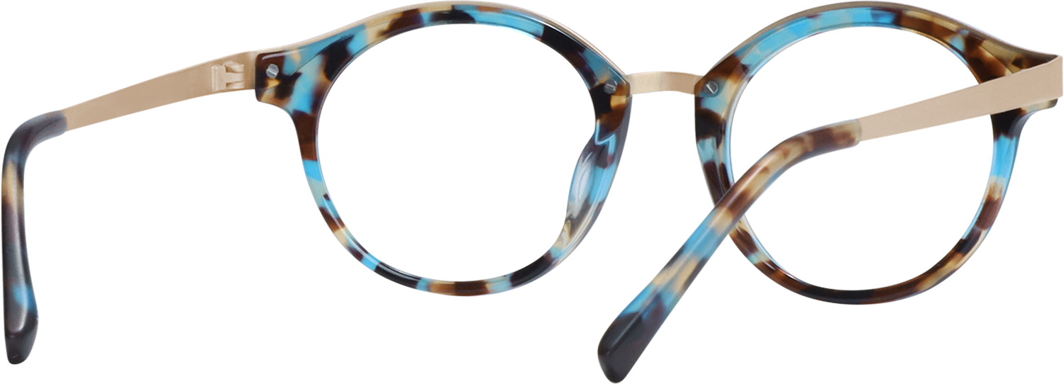 Larkin Round Blue Leopard Print Eyeglasses | Fytoo Optical