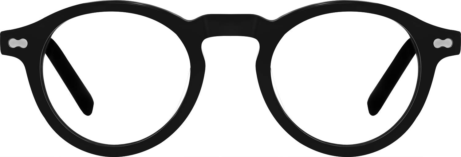 Dewey Round Black Eyeglasses | Fytoo Optical
