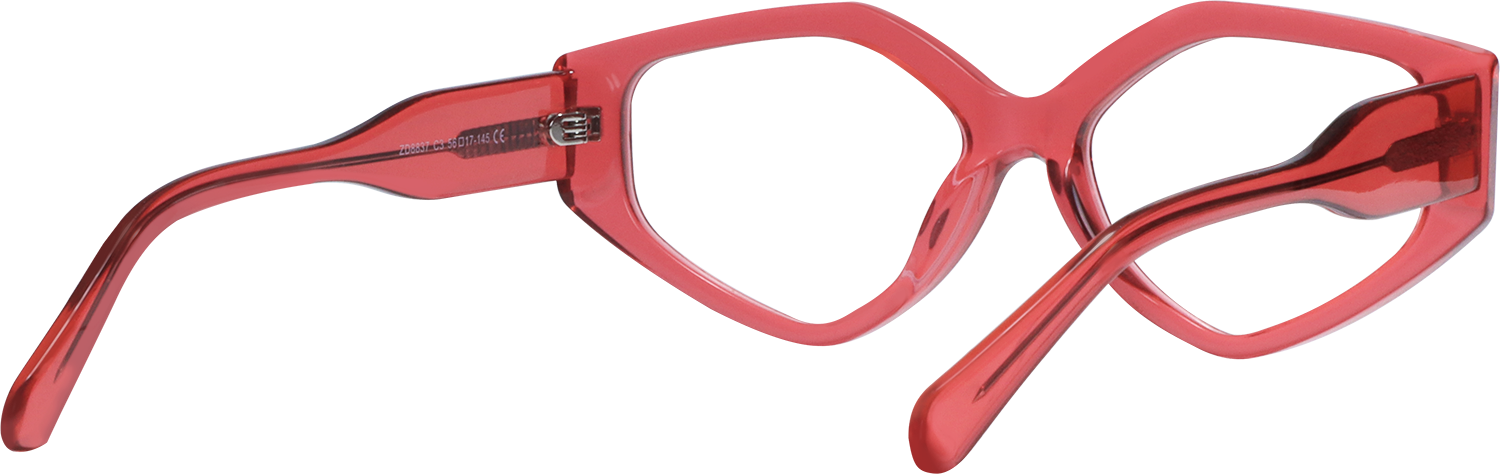 Burke Geometric Red Eyeglasses | Fytoo Optical