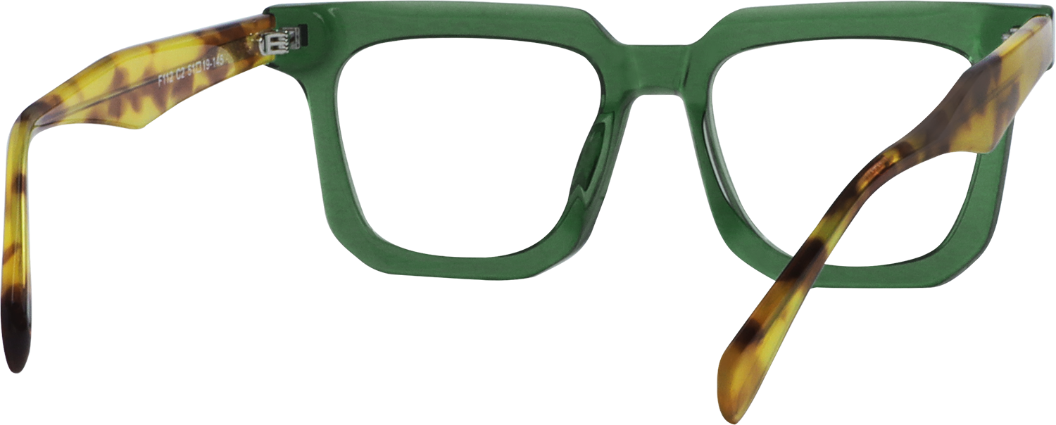 Donald Geometric Green Eyeglasses | Fytoo Optical