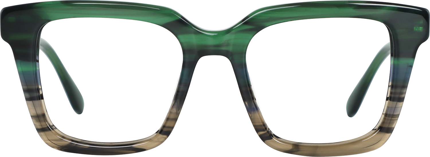 Hadrien Square Green Eyeglasses | Fytoo Optical