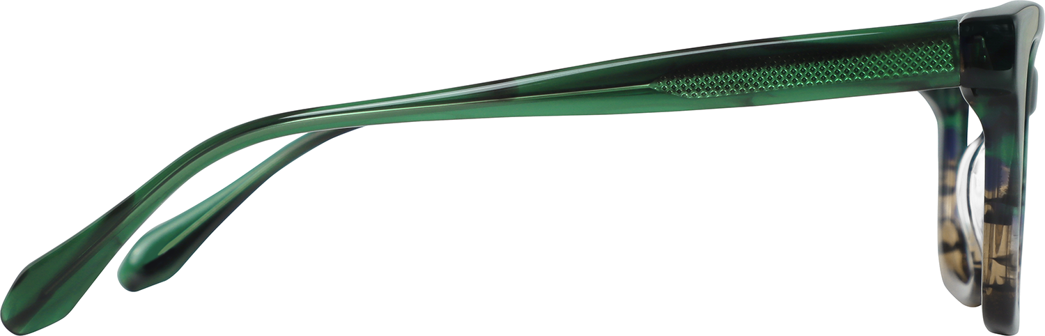 Hadrien Square Green Eyeglasses | Fytoo Optical