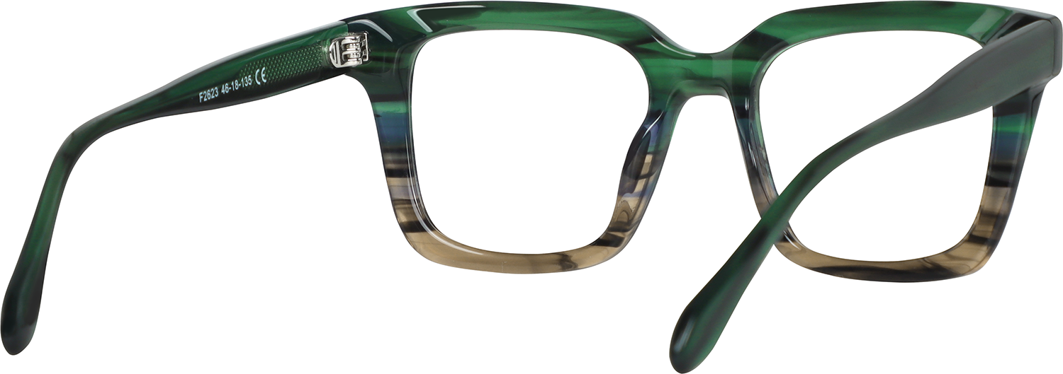 Hadrien Square Green Eyeglasses | Fytoo Optical