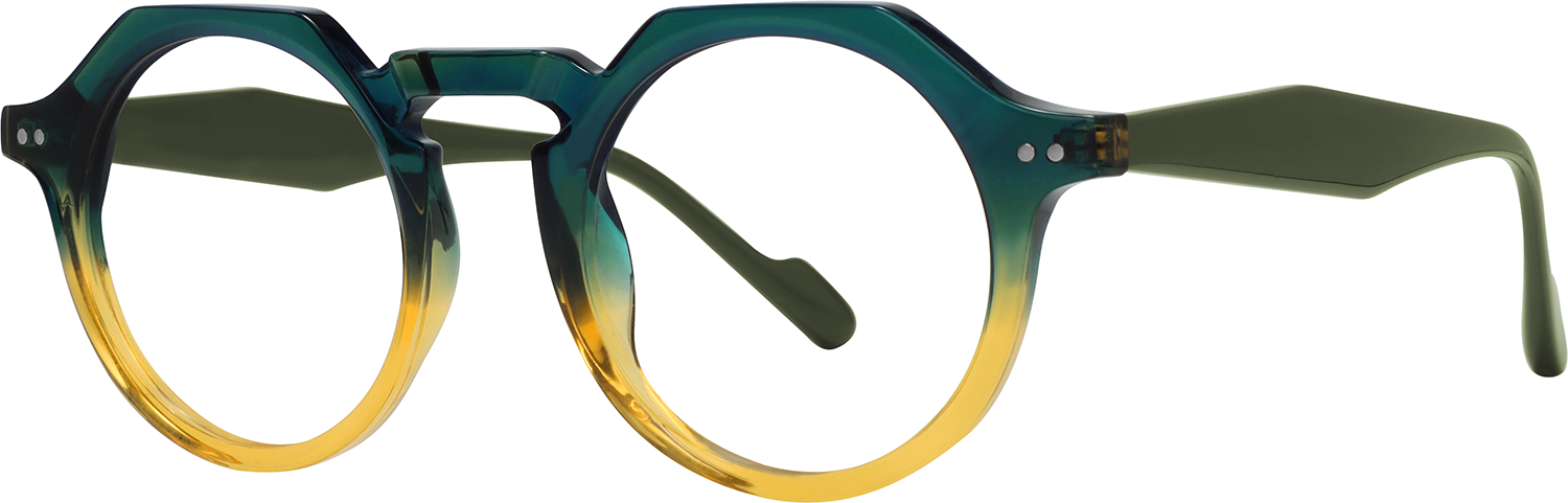 Luman Round Two-Tone Eyeglasses | Fytoo Optical