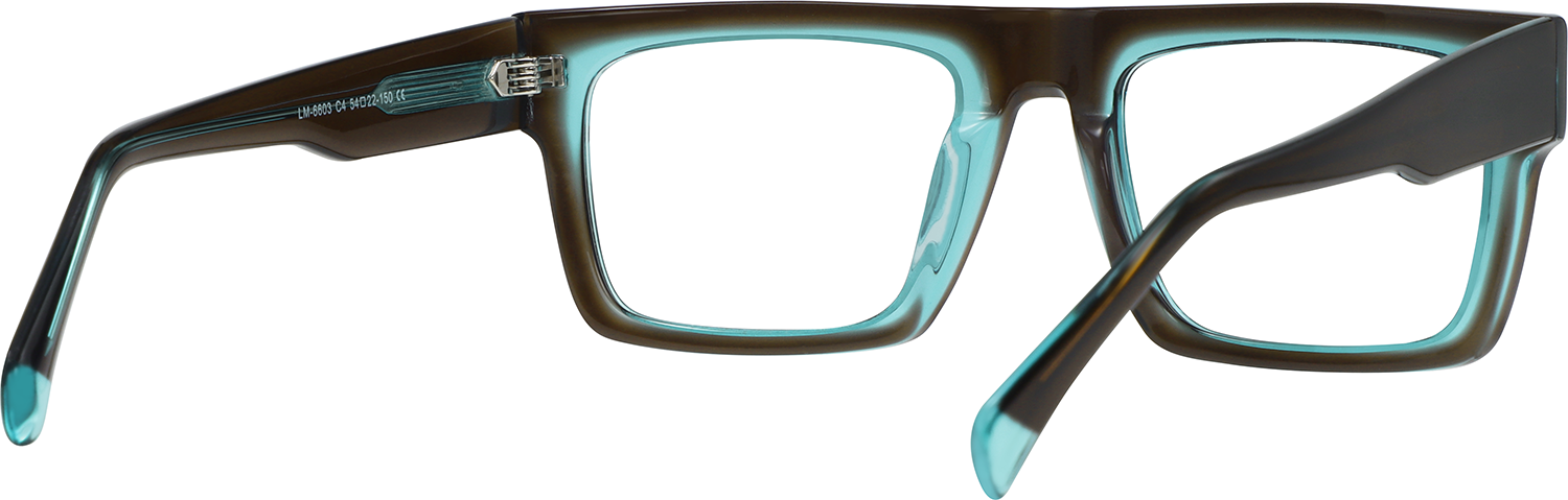 Enzo Rectangle Two-Tone Eyeglasses | Fytoo Optical