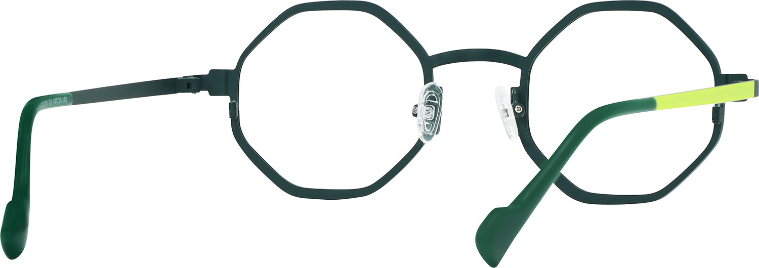 Elspeth Geometric Green Eyeglasses | Fytoo Optical
