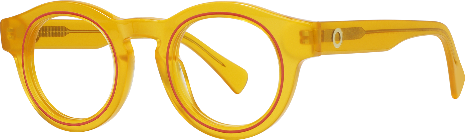 August Round Orange Eyeglasses | Fytoo Optical