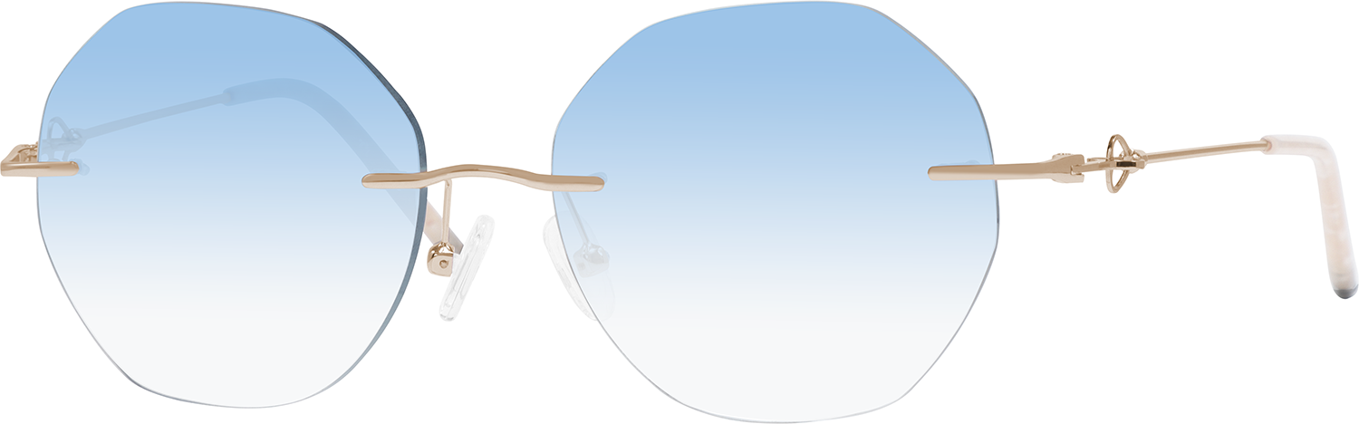 Romeo Geometric Blue Eyeglasses | Fytoo Optical