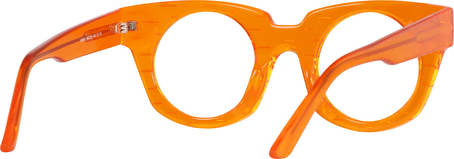 Jeff Geometric Orange Eyeglasses | Fytoo Optical