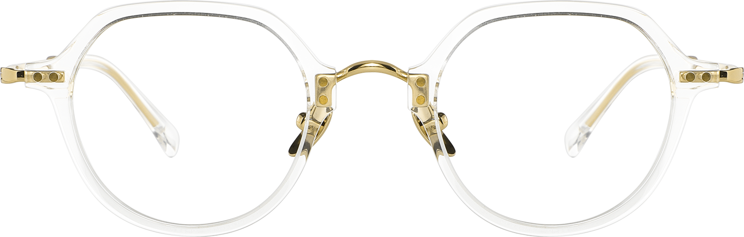 Brett Geometric Transparent Eyeglasses | Fytoo Optical
