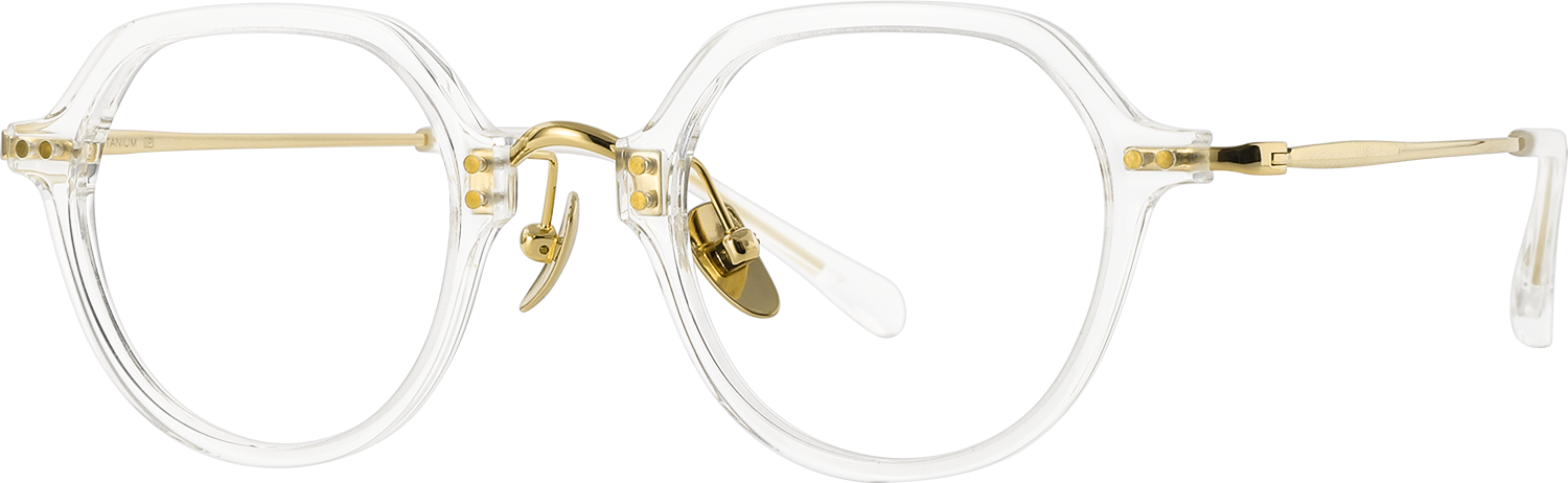 Brett Geometric Transparent Eyeglasses | Fytoo Optical