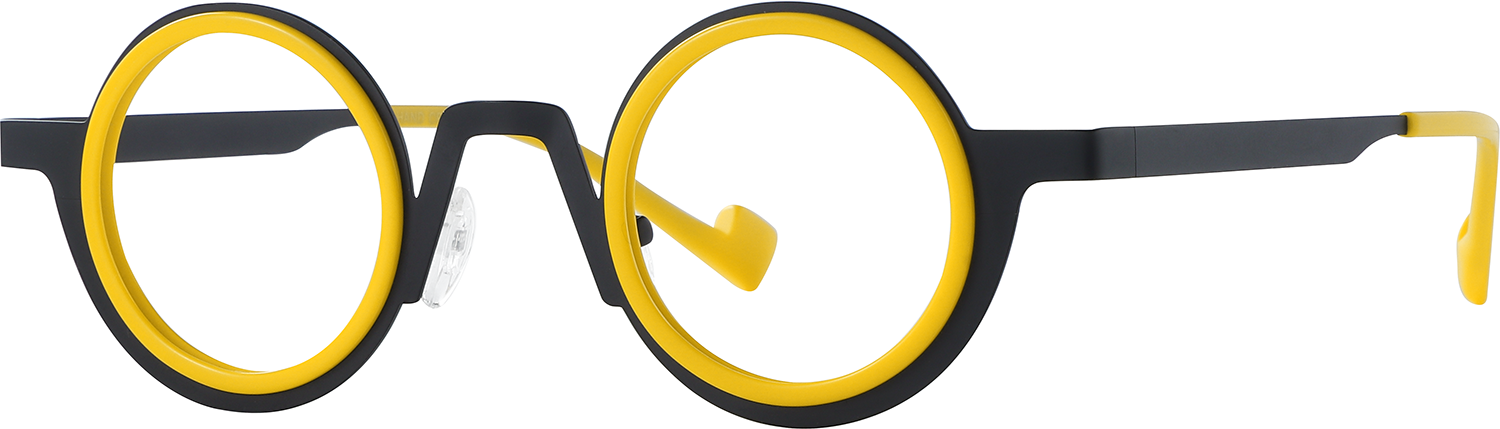 Meryl Round Yellow Eyeglasses | Fytoo Optical