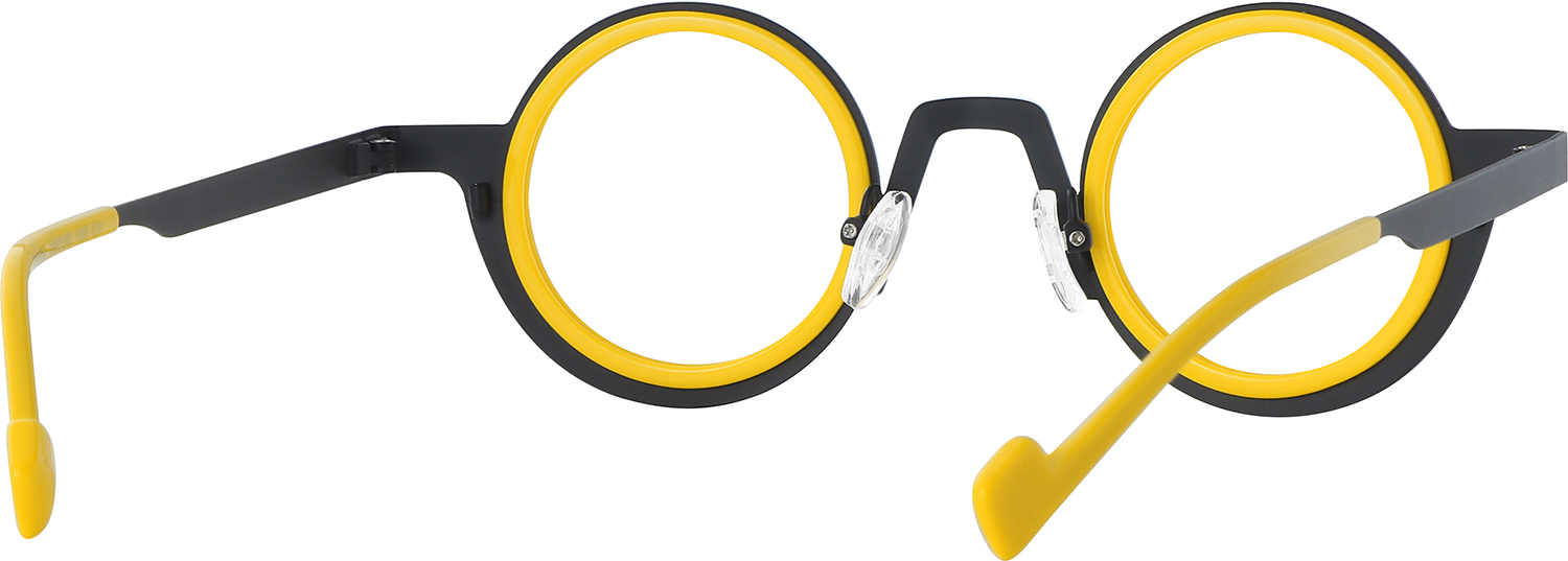 Meryl Round Yellow Eyeglasses | Fytoo Optical