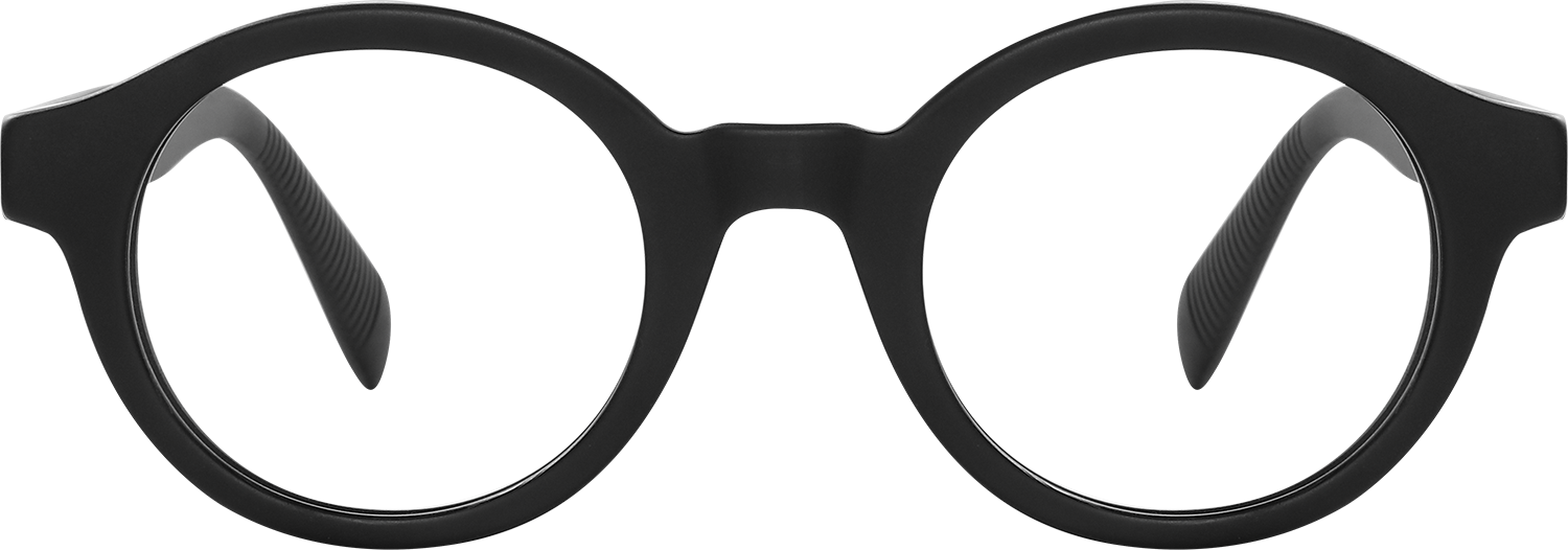 Troy Round Black Eyeglasses | Fytoo Optical