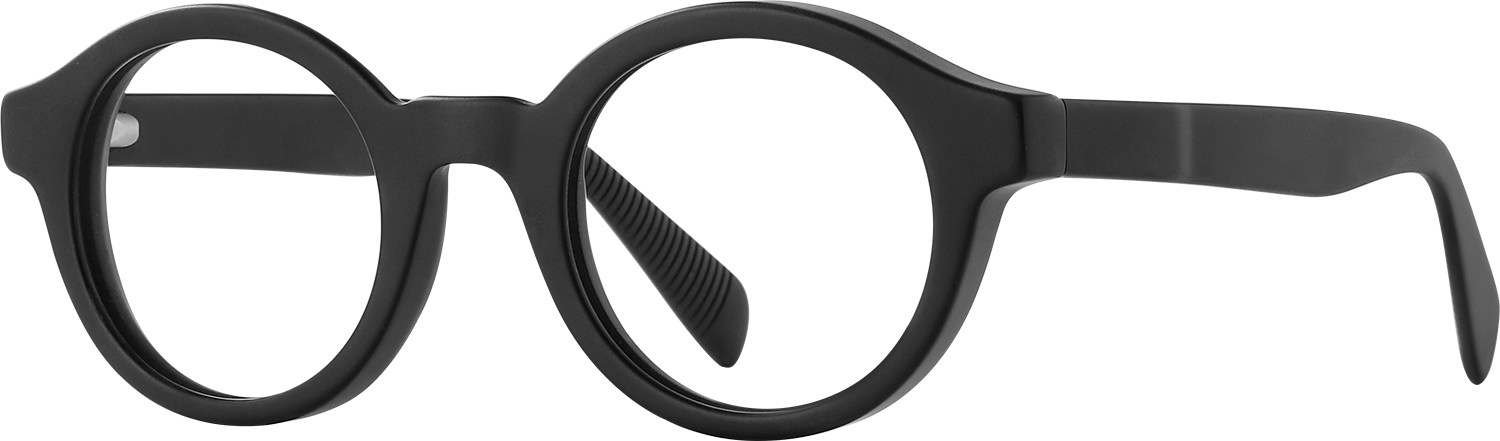 Troy Round Black Eyeglasses | Fytoo Optical