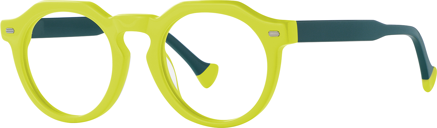 Isabell Geometric Yellow Eyeglasses | Fytoo Optical