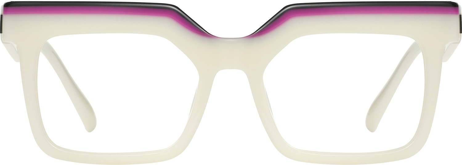 Silvana Geometric White Eyeglasses | Fytoo Optical