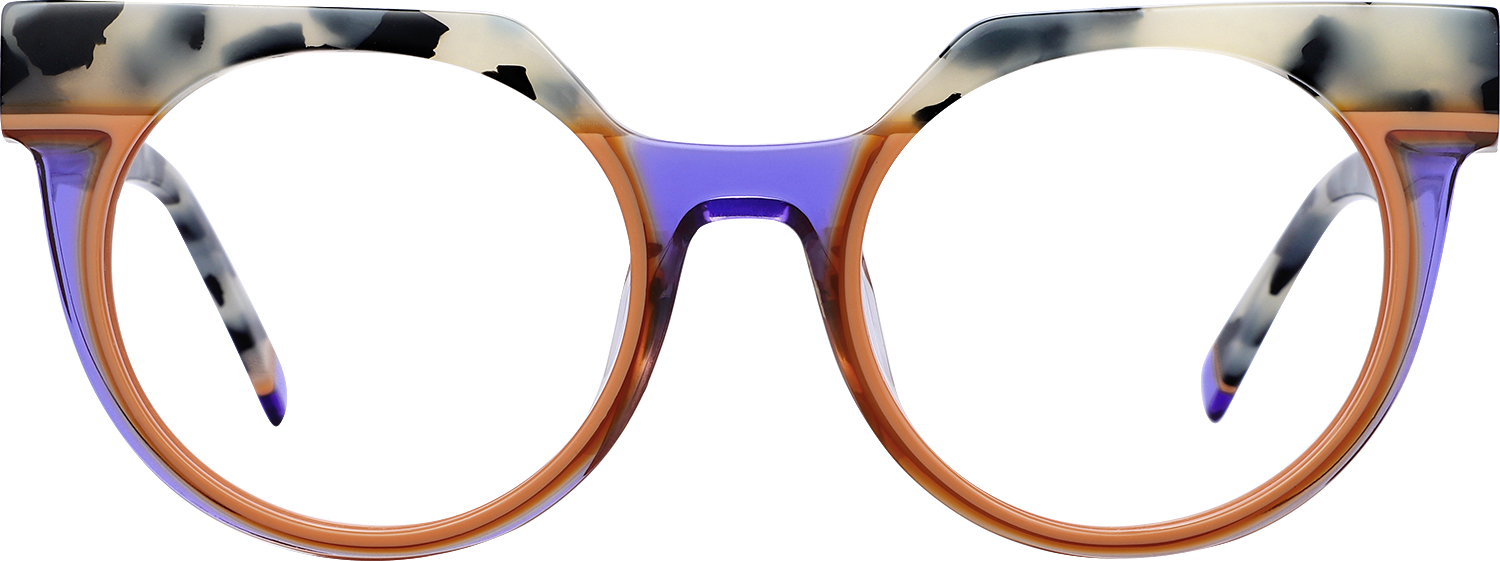 Zephaniel Geometric Two Tone Eyeglasses | Fytoo Optical