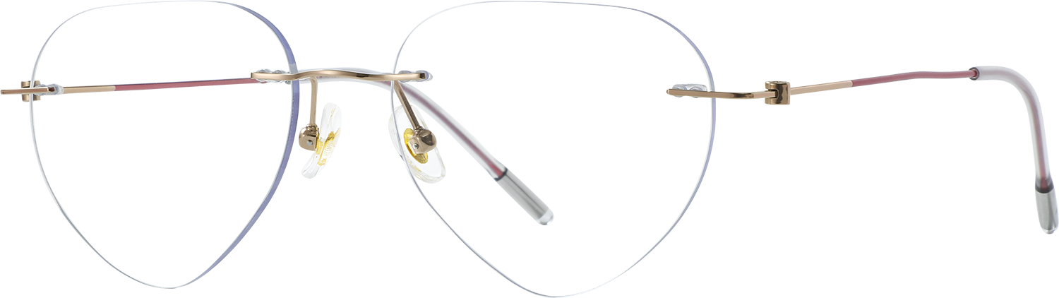 Stewart Geometric Golden Eyeglasses | Fytoo Optical