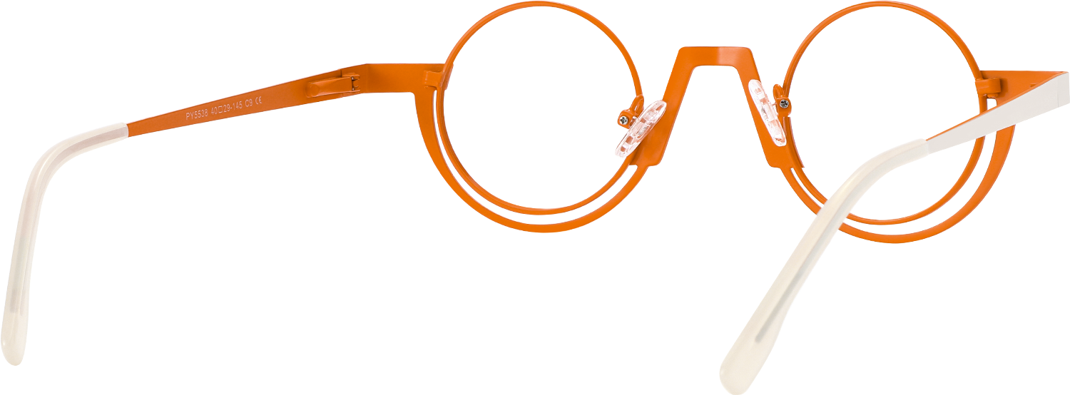 Anika Round Orange Eyeglasses | Fytoo Optical