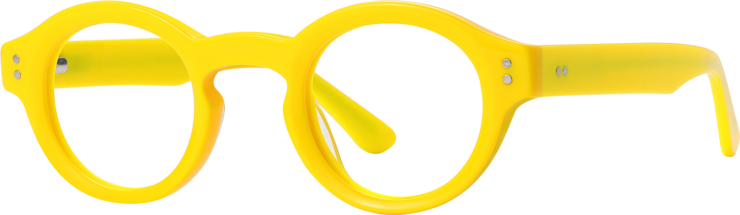 Sylvana Round Yellow Eyeglasses | Fytoo Optical