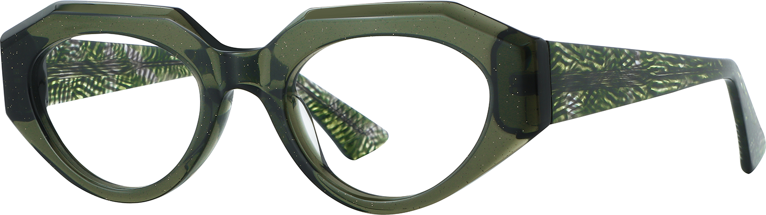 Mead Geometric Green Eyeglasses | Fytoo Optical