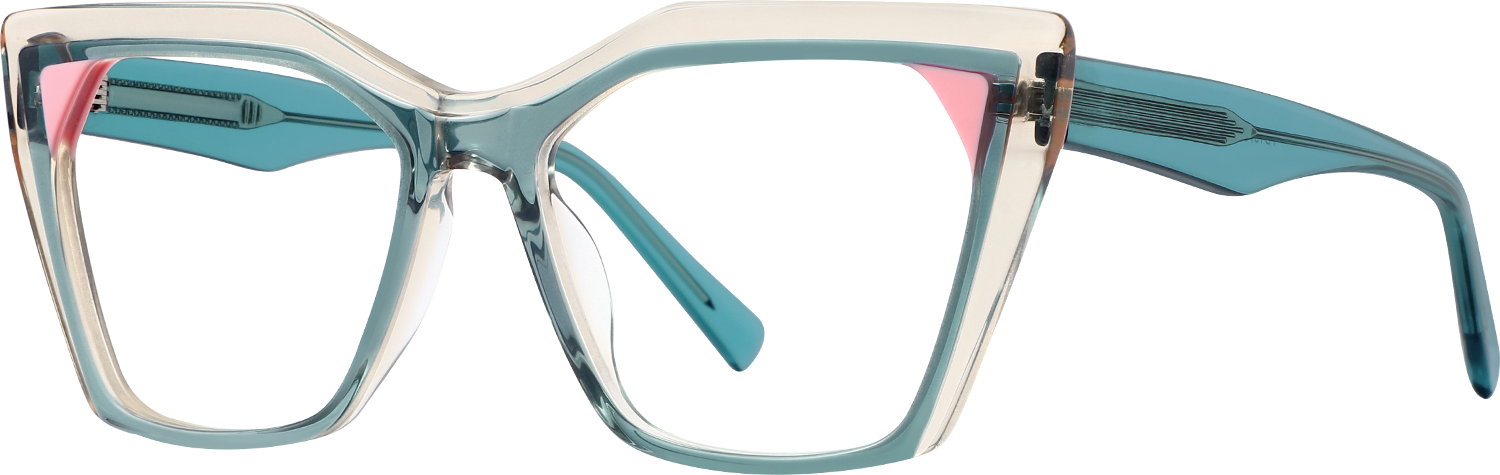 Obsidarion Geometric Two Tone Eyeglasses | Fytoo Optical