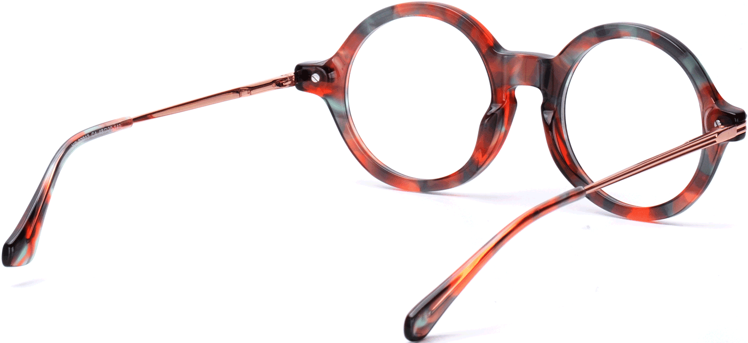 Xavier Round Red Eyeglasses | Fytoo Optical