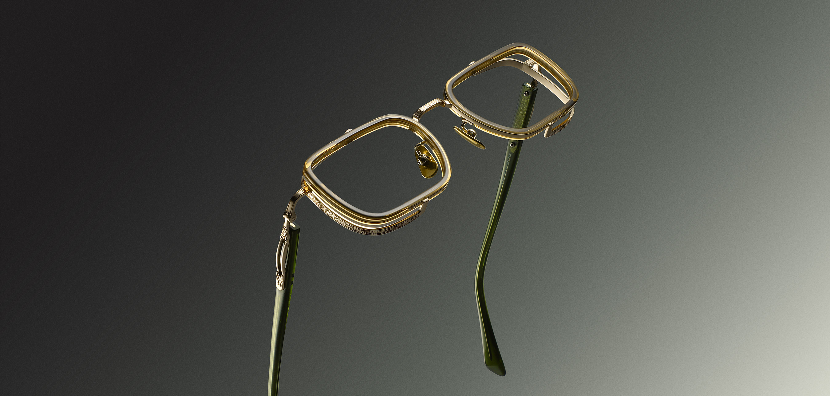 Novalune Rectangle Golden l Eyeglasses | Fytoo Optical