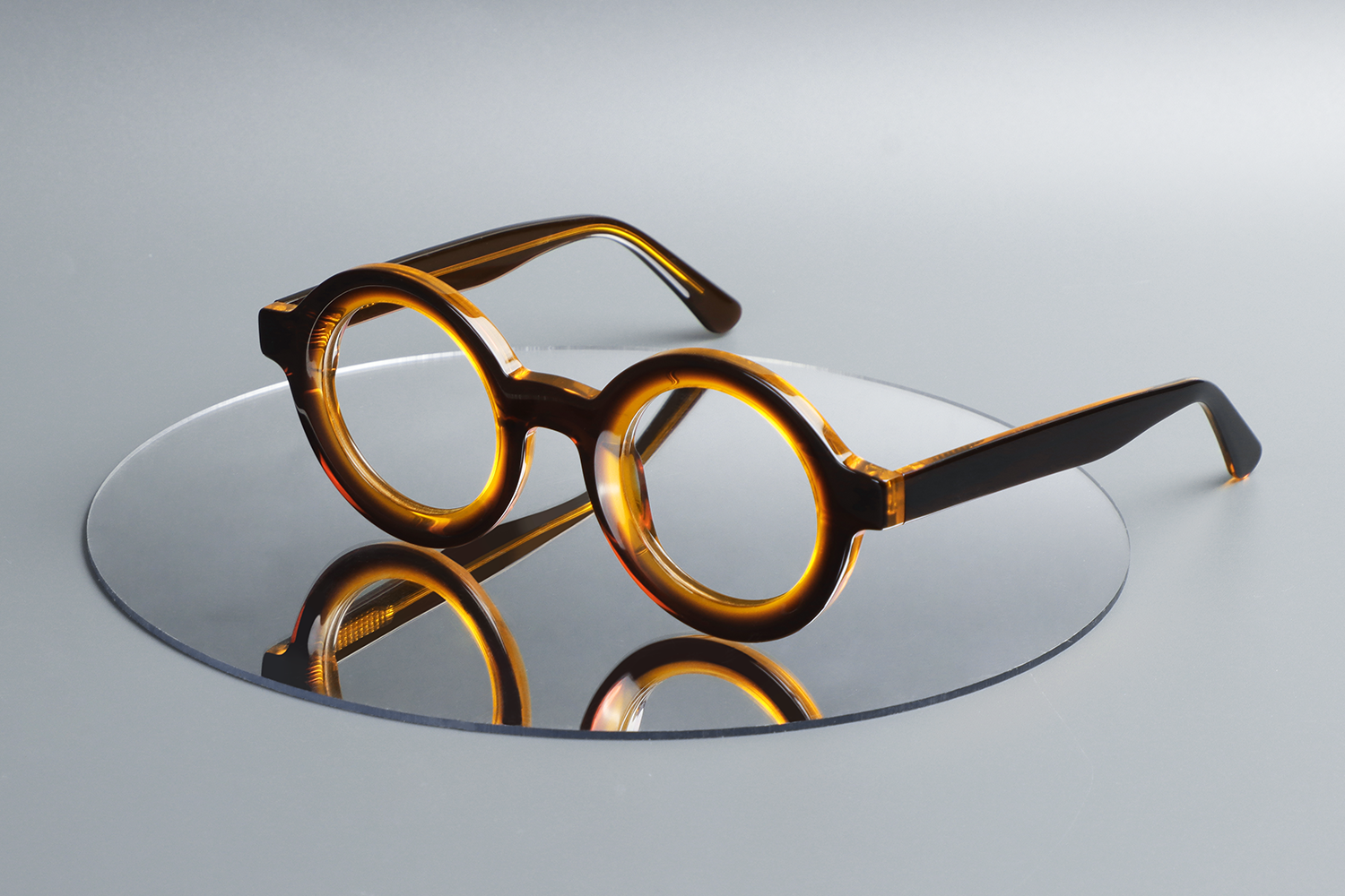 Beckett Round Brown Eyeglasses | Fytoo Optical