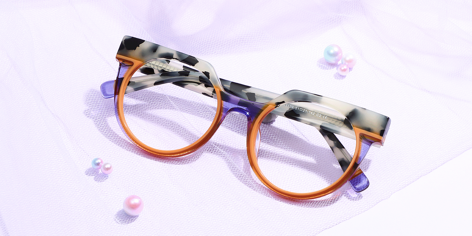 Zephaniel Geometric Two Tone Eyeglasses | Fytoo Optical