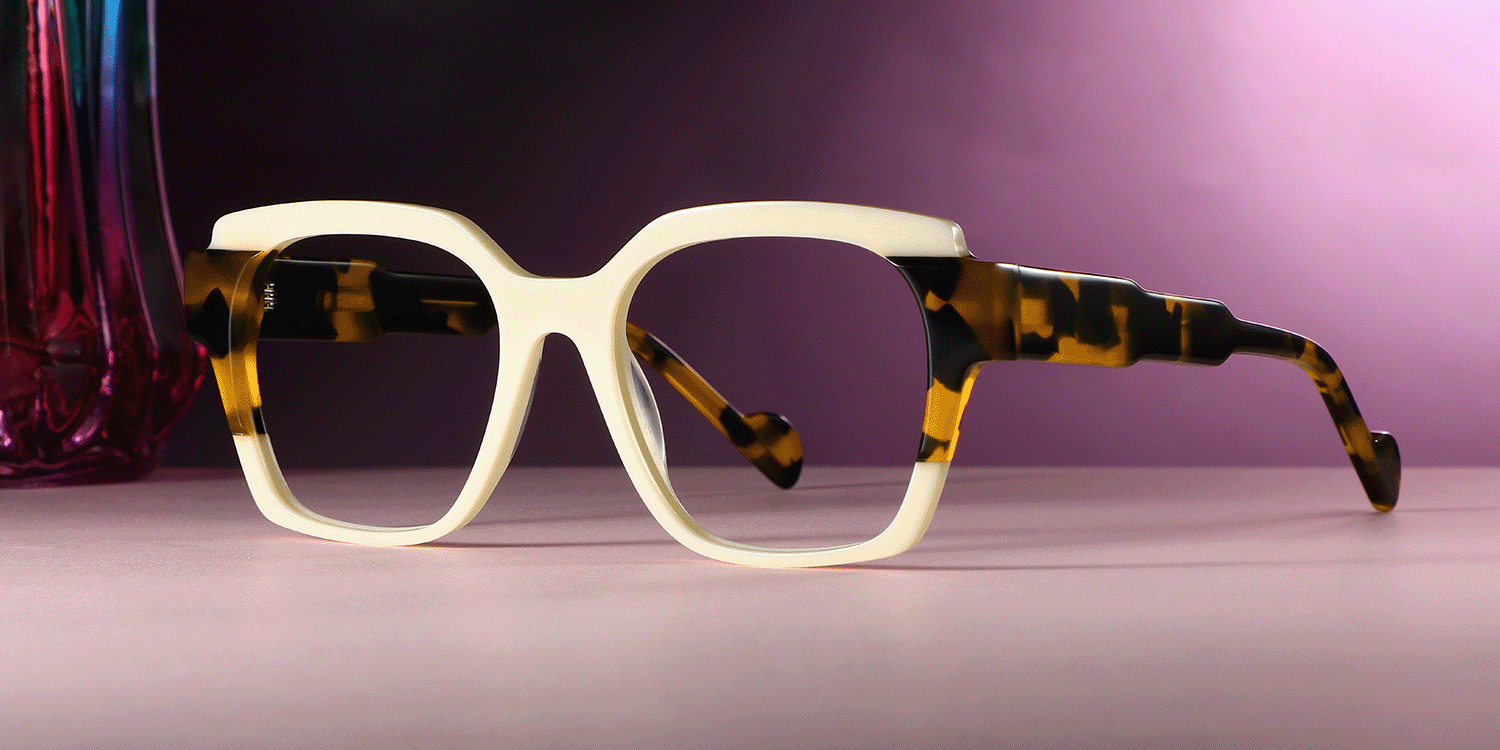 Lucan Rectangle Two Tone Eyeglasses | Fytoo Optical