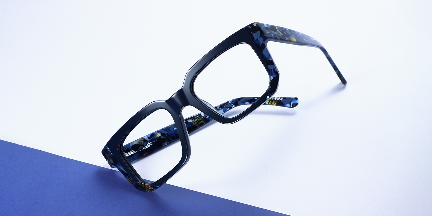 Lucienne Square Blue Eyeglasses | Fytoo Optical