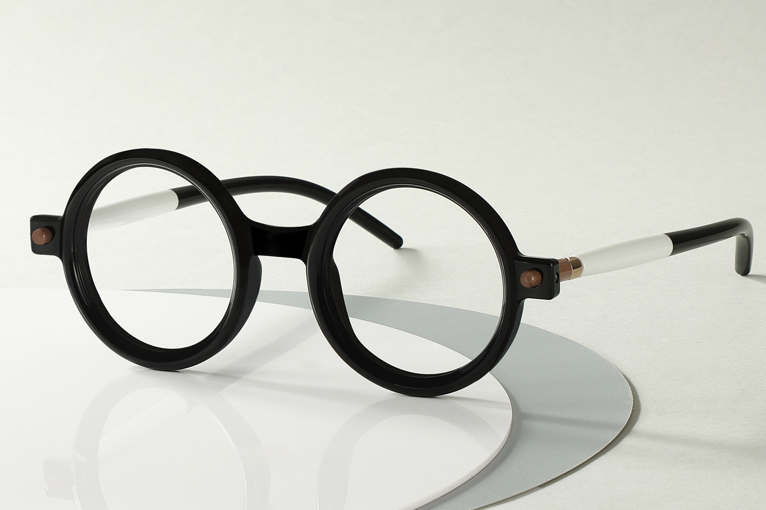 Marcus Round Black Eyeglasses | Fytoo Optical